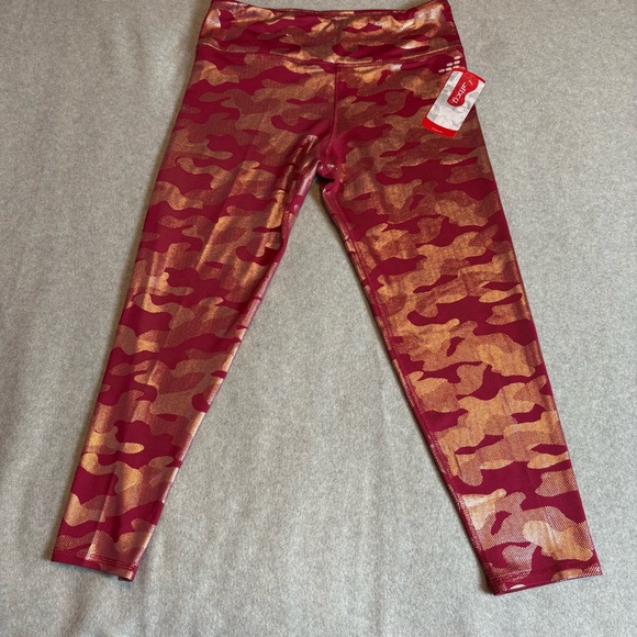 bcg | Bottoms | Bcg Red And Gold Camo Girls Athletic Leggings Large ...